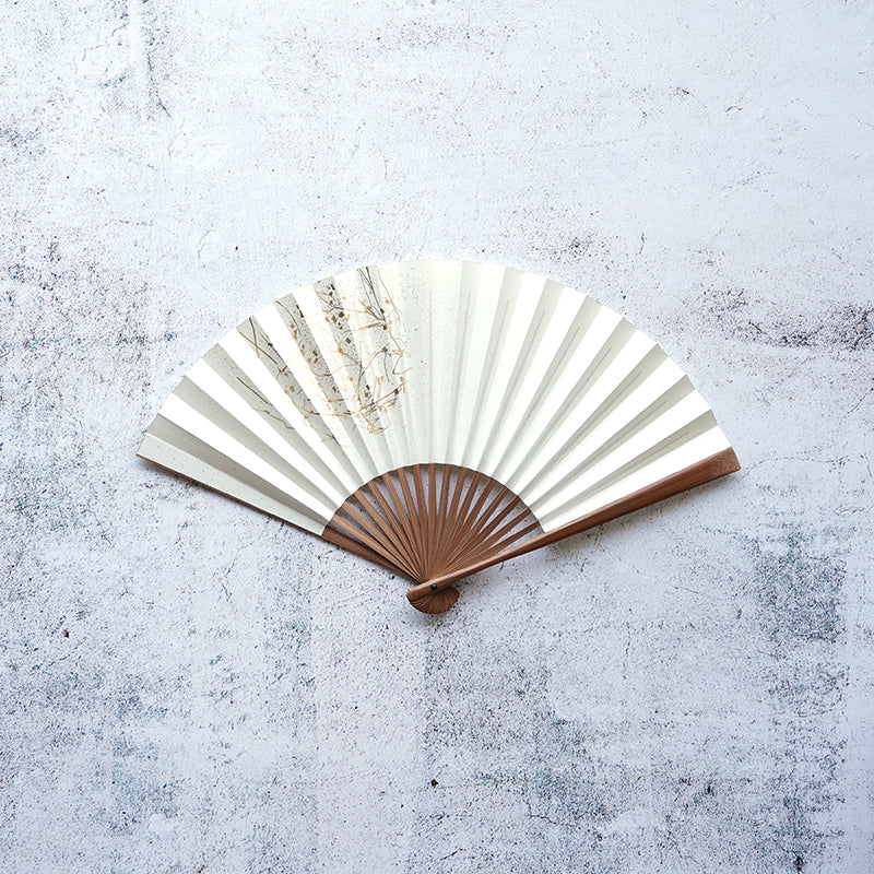 [Hand Fan] HAKUZU Spirit White 7SUN(8.3inch) | Kyoto Folding Fans | Ya ...