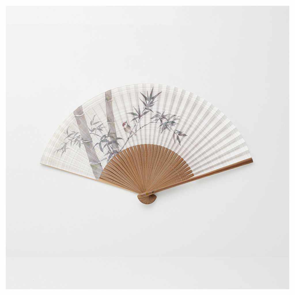 MEN'S PAPER FAN BAMBOO SPARROW [HAND FAN] ｜ARTISAN