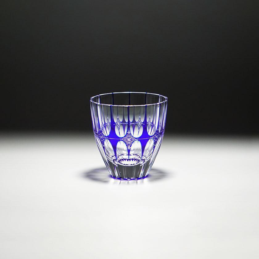 GUINOMI (BLUE), Sake Glass, rinzen Kiriko ｜ARTISAN