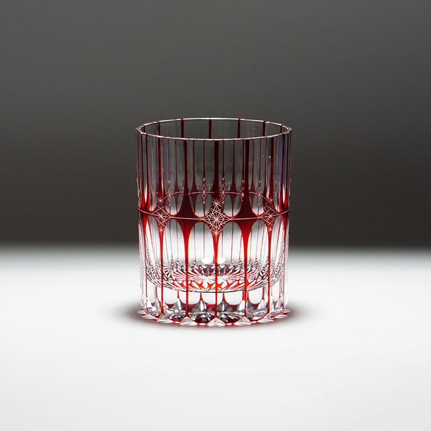 RINZEN RED, Rocks Glass, rinzen Kiriko ｜ARTISAN